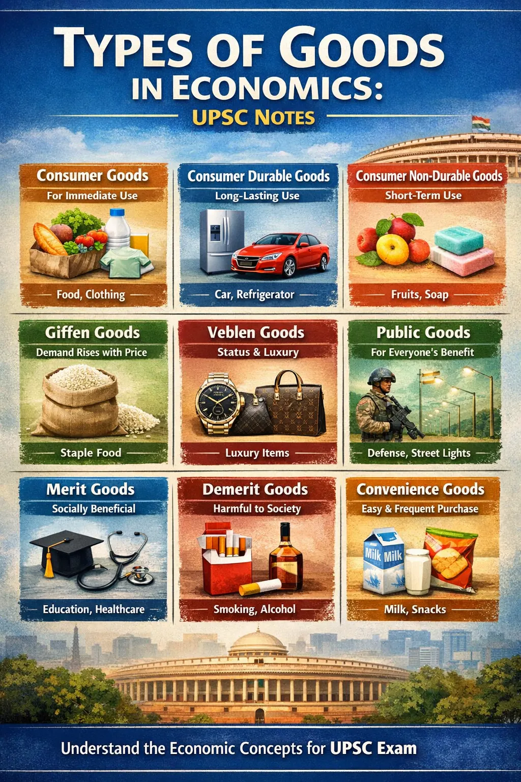 Types of Goods in Economics:Nature & Role - UPSC Notes 2026